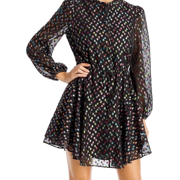 Milly | Dresses | Milly Reina Confetti Metallic Dot Dress | Poshmark
